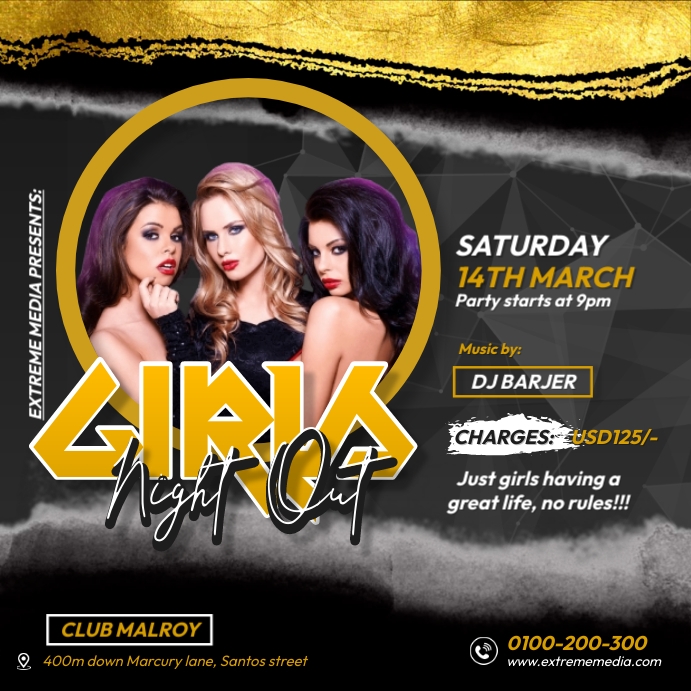 Girls night out Template | PosterMyWall