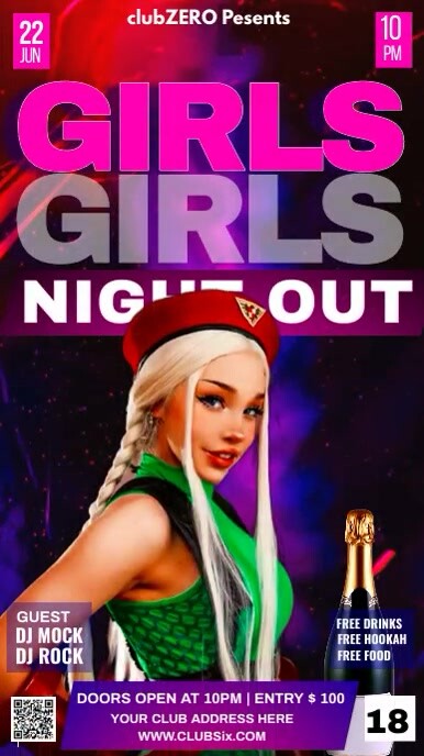 Copy of Girls night out event poster | PosterMyWall
