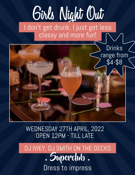 Girls Night Out Flyer Template | PosterMyWall