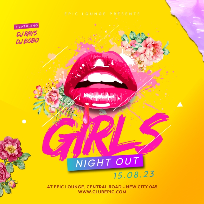 Girls night out instagram poster Template | PosterMyWall