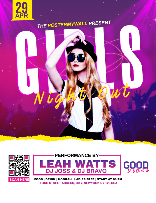 Copy of girls night out music party | PosterMyWall