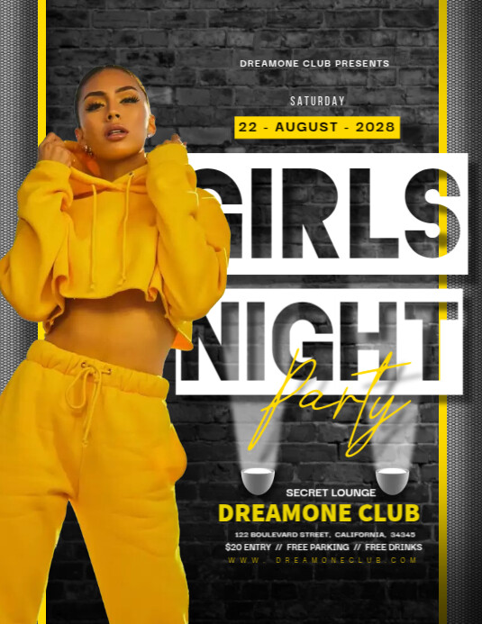 Girls Night Out Party 4 Template | PosterMyWall