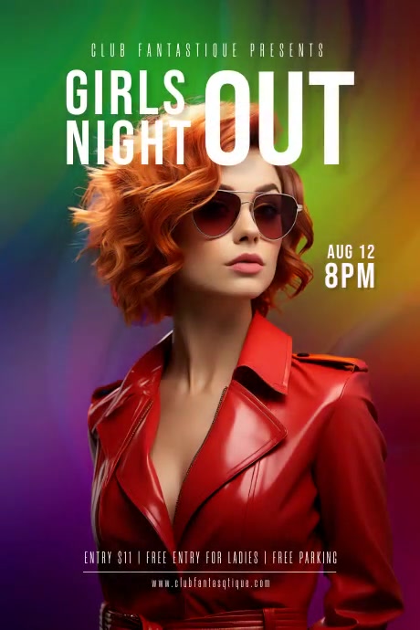 Girls NIght Out Party Flyer Ad Template | PosterMyWall