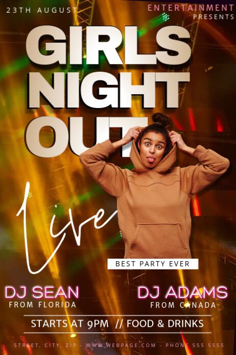 girls night out party Template | PosterMyWall