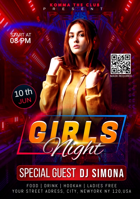 Plantilla de GIRLS NIGHT OUT PARTY | PosterMyWall