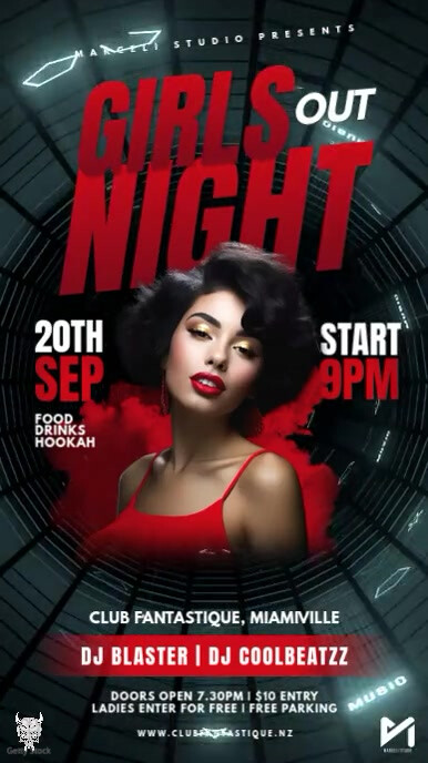 Girls Night Out Party Flyer Ad Templat | PosterMyWall