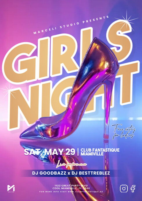Girls Night Out Party Flyer Ad | PosterMyWall