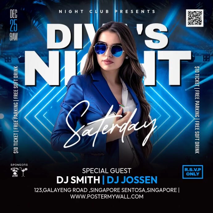 Modèle girls night out party flyer | PosterMyWall