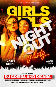 girls night out party flyer Template | PosterMyWall