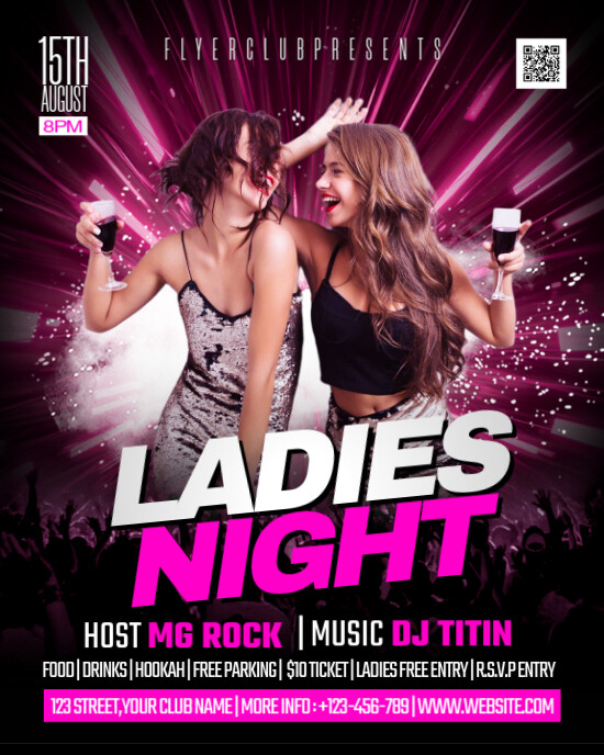 Girls Night Out Party Poster Template | PosterMyWall