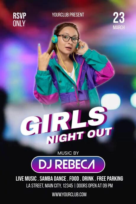 Copy of Girls Night Out Party Poster Flyer | PosterMyWall