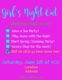 Girls Night Party Flyer Template | PosterMyWall