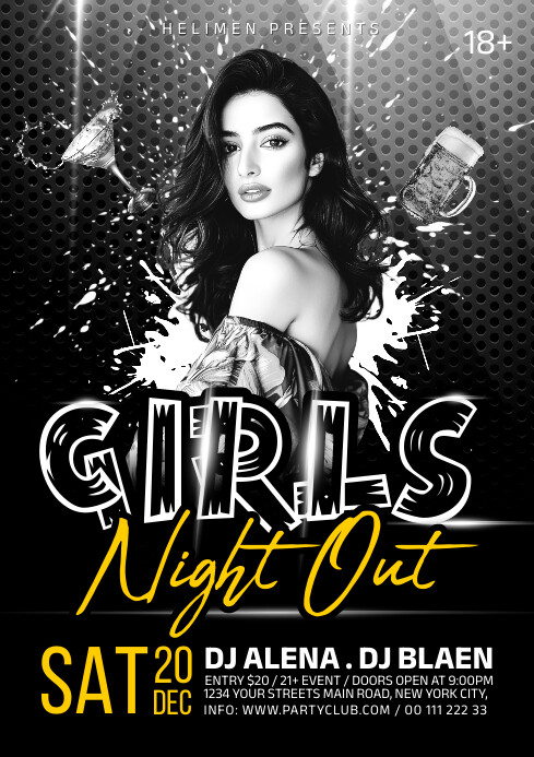 Girls night out template | PosterMyWall
