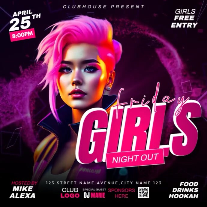Girls Night Out Video Ads Template | PosterMyWall