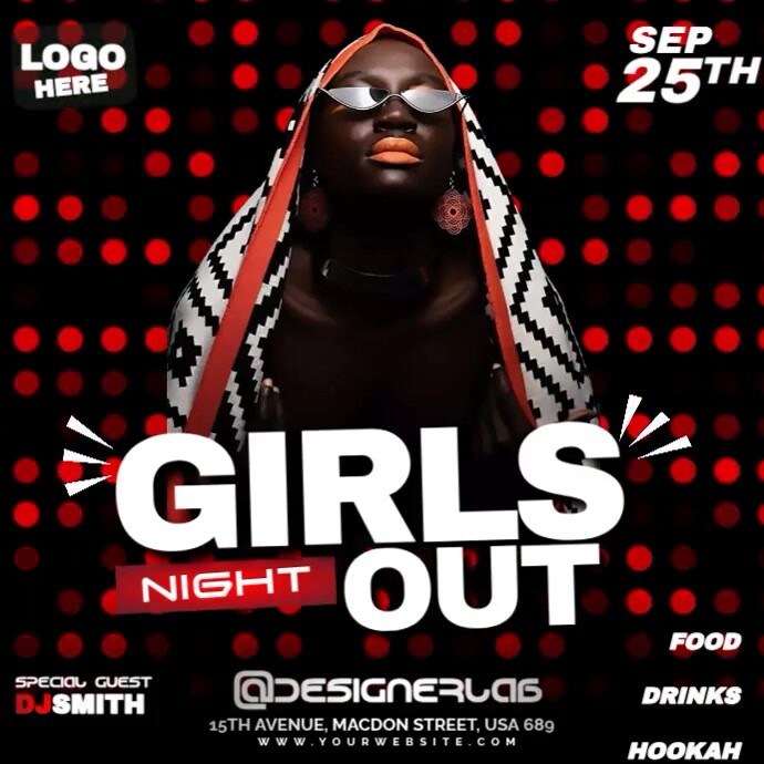 Plantilla de Girls Night Out Video Ads | PosterMyWall