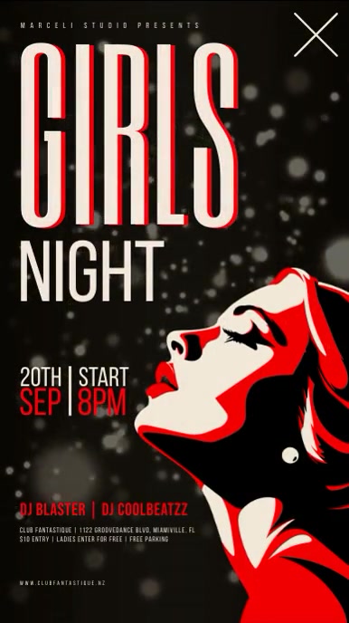 Girls Night Party Ad | PosterMyWall