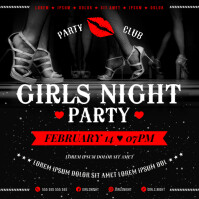 GIRLS NIGHT PARTY BANNER Template | PosterMyWall