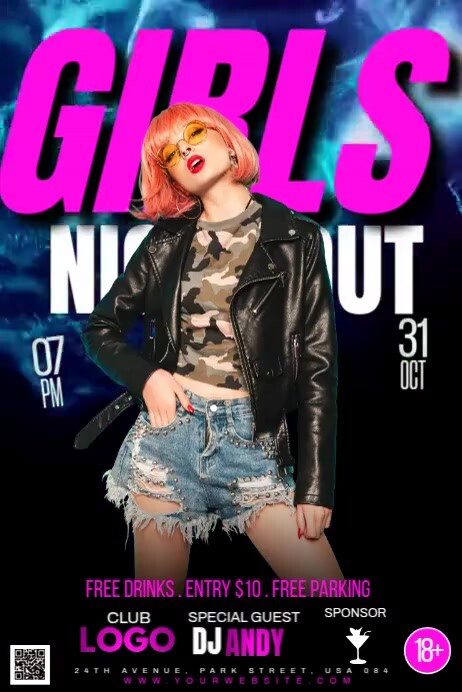 Girls Night Party Template | PosterMyWall