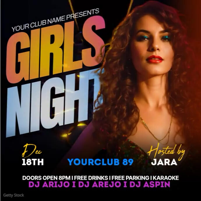 Girls Night Party Template | PosterMyWall
