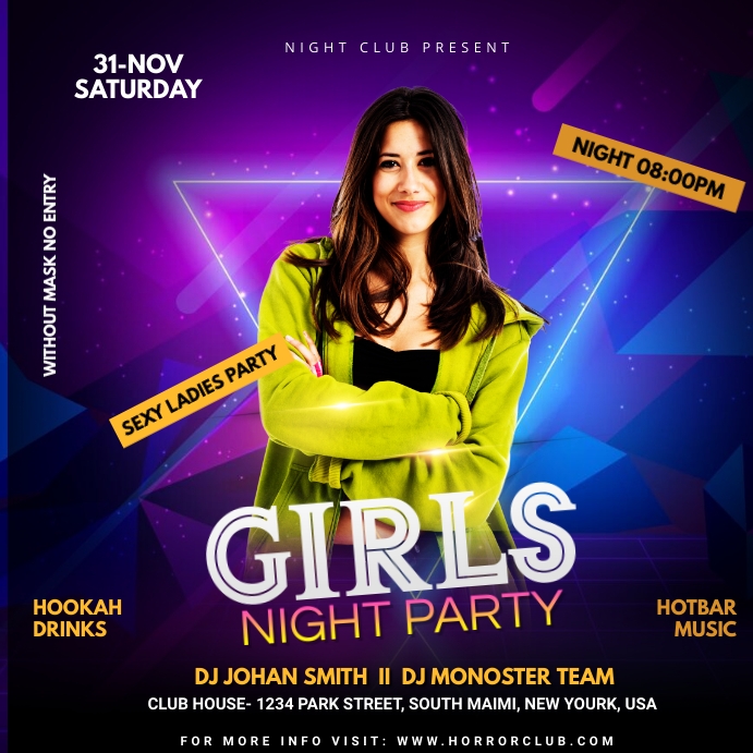 Girls Night Party Template | PosterMyWall