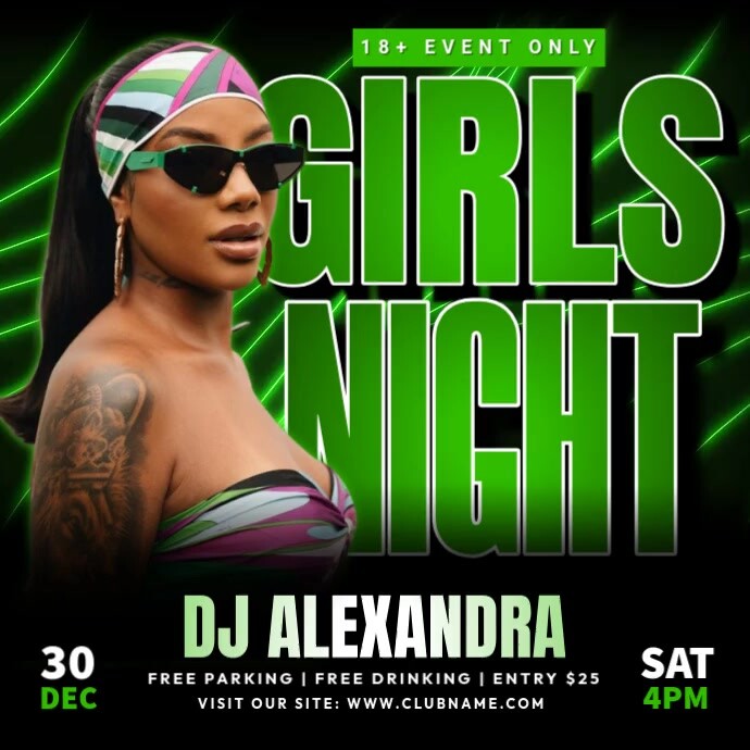 Girls Night Party Template | PosterMyWall