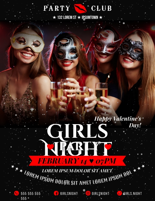 Plantilla de GIRLS NIGHT PARTY FLYER | PosterMyWall