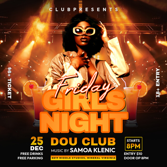 Girls Night Party Poster Template | PosterMyWall