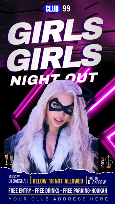 Copy of girls night template design | PosterMyWall