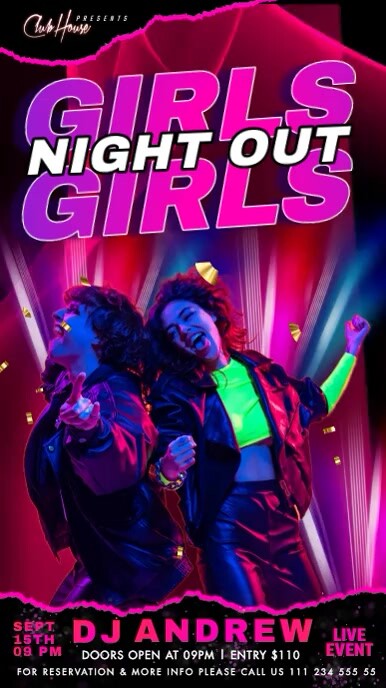 girls night template design | PosterMyWall