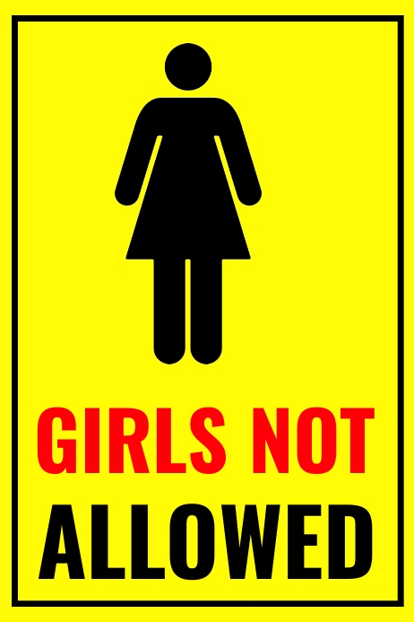 Plantilla de girls not allowed | PosterMyWall