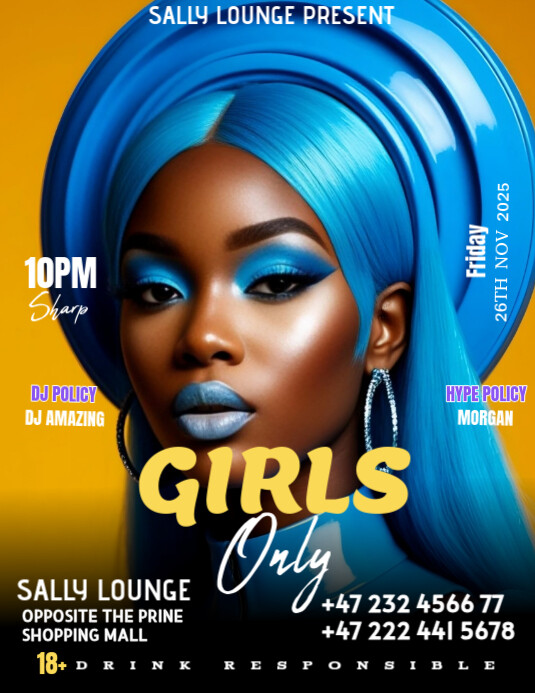 Girls only Template | PosterMyWall