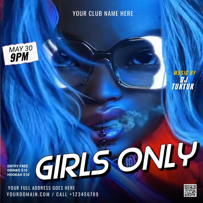 Girls Only Template Postermywall