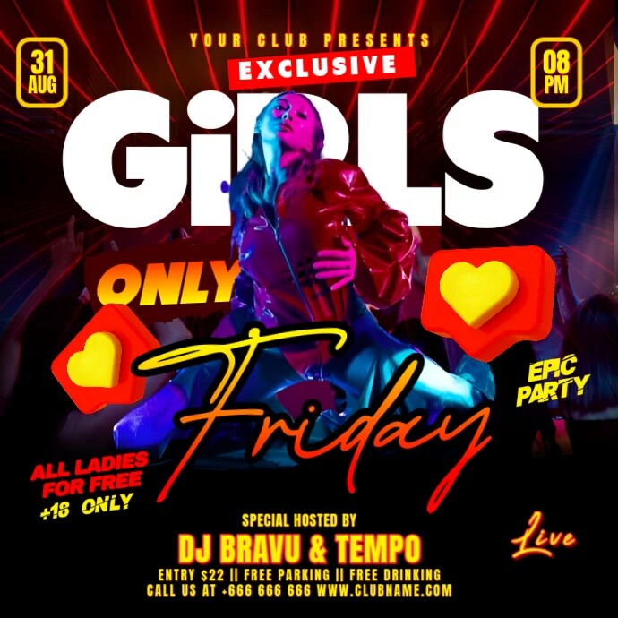 Modèle girls only friday | PosterMyWall