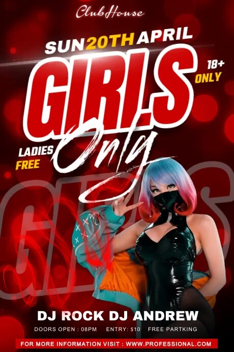 girls only night party Template | PosterMyWall