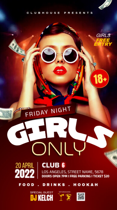 Girls Only Party Template Postermywall