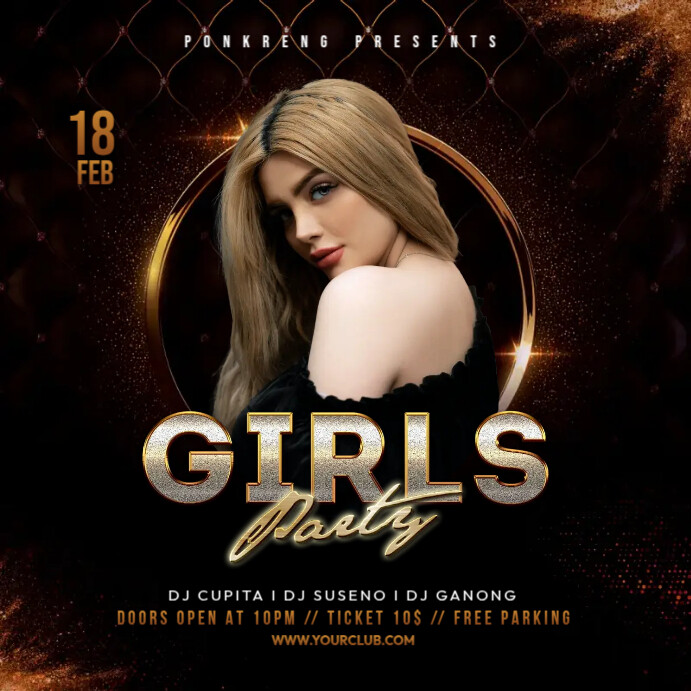 Girls Party Ads Template | PosterMyWall