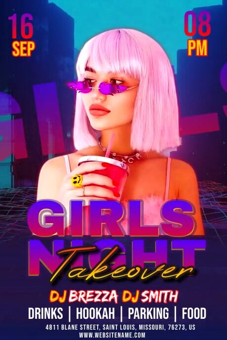 Plantilla de Girls Party | PosterMyWall