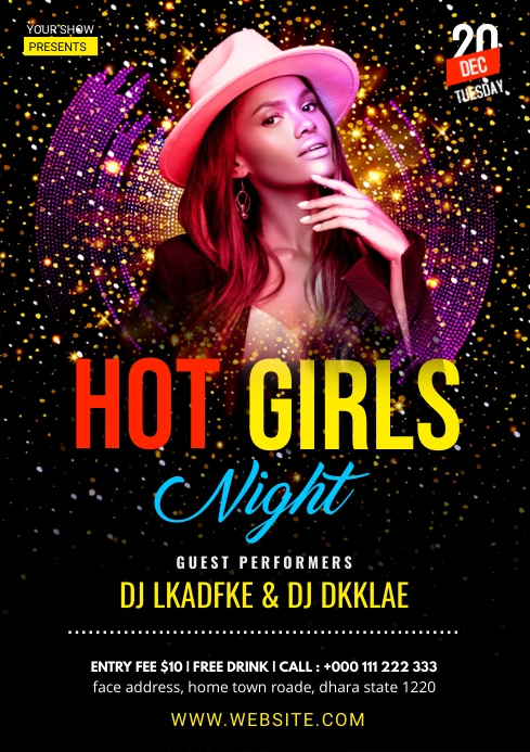 Girls Party flyer Template | PosterMyWall