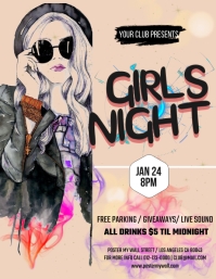 GIRLS PARTY FLYER TEMPLATE | PosterMyWall