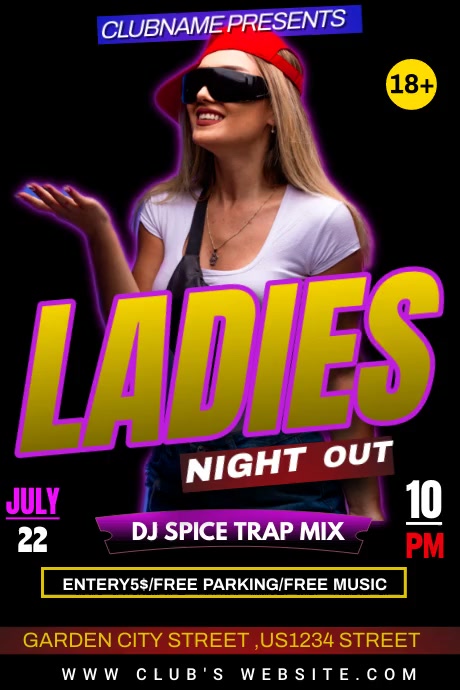 Girls party night Template | PosterMyWall