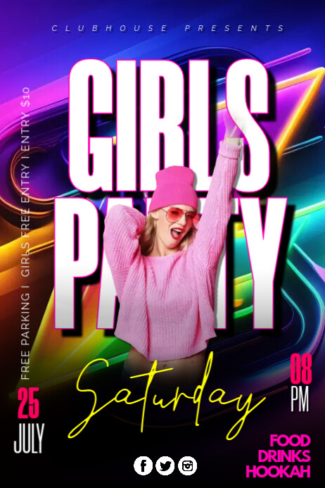 girlsparty.a Template | PosterMyWall