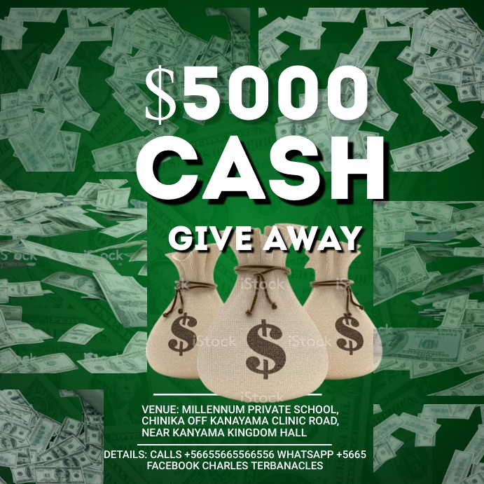 Copy of GIVE AWAY CASH. | PosterMyWall