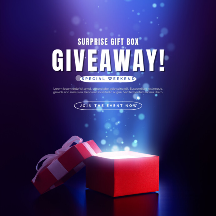 Give Away Event Instagram Post Template | PosterMyWall