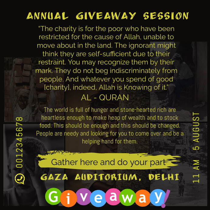 Plantilla de GIVE AWAY Social Media Post | PosterMyWall
