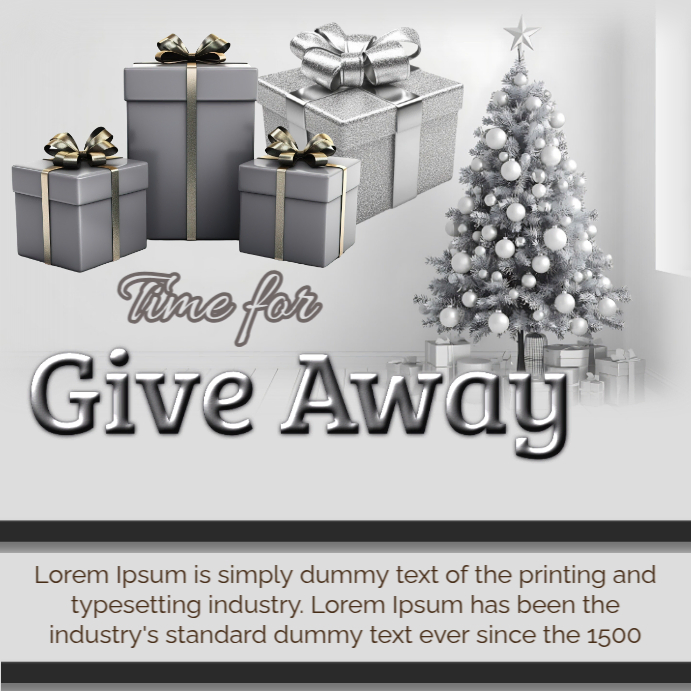 Give Away Time Instagram Post Template | PosterMyWall