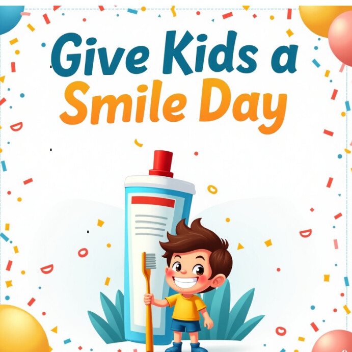 Give kids a smile day Template | PosterMyWall
