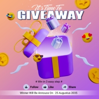 Giveaway Yellow Theme Design Template | PosterMyWall