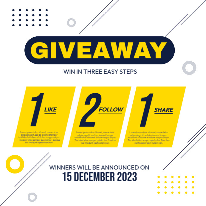Giveaway Ads Template | PosterMyWall