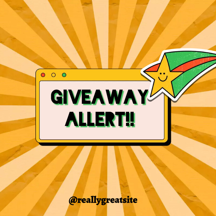 Giveaway Allert Template | PosterMyWall
