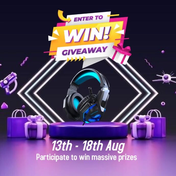 Giveaway contest Template | PosterMyWall